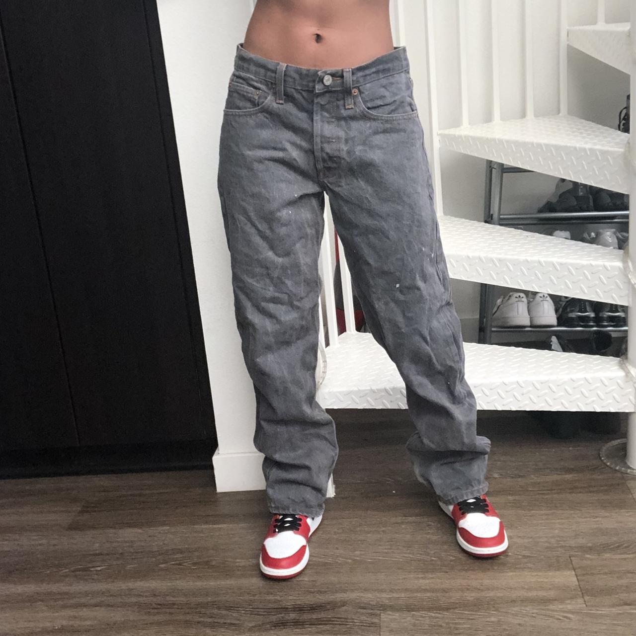 Levi’s 501 Vintage Washed Out Grey Denim Jeans.... - Depop