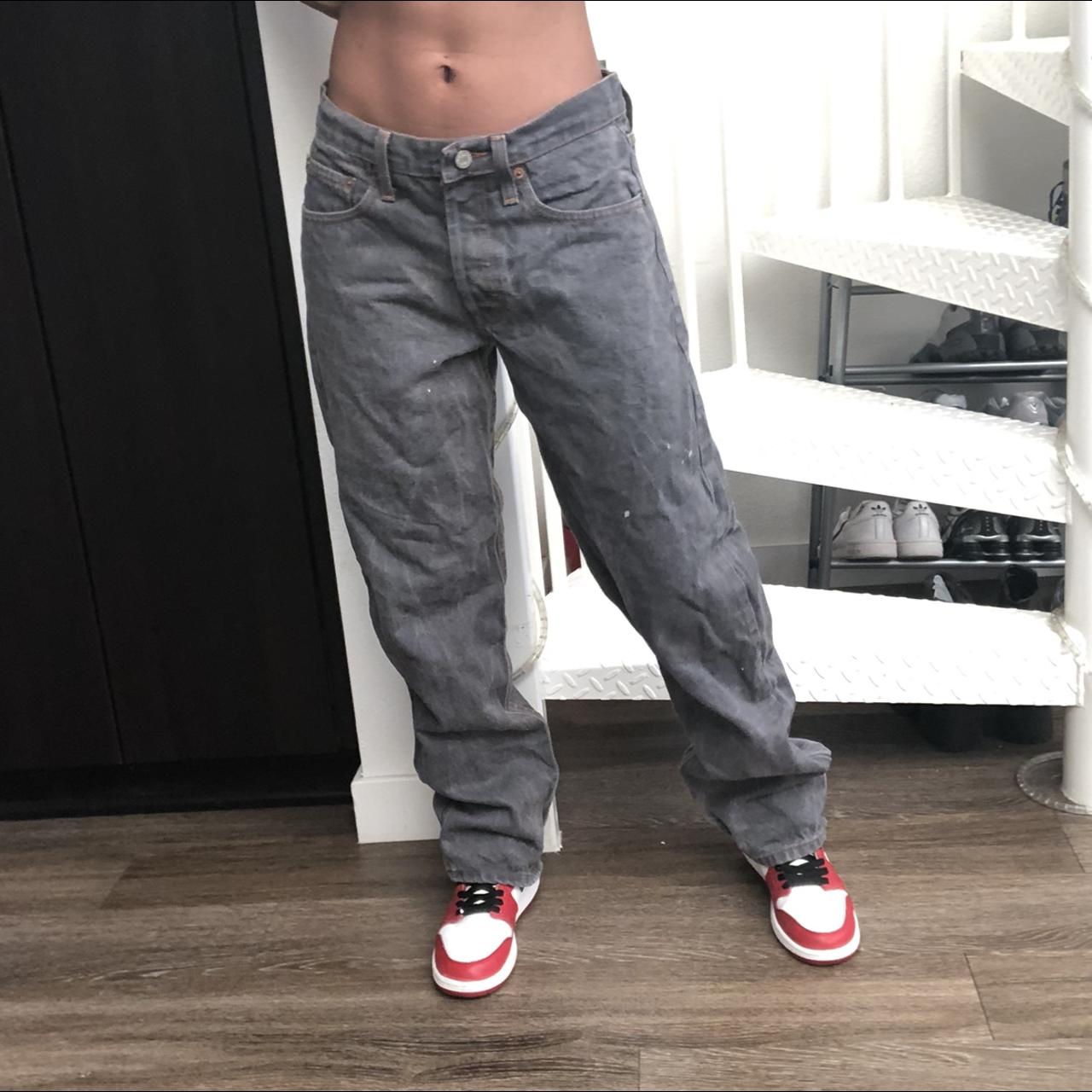 Levi’s 501 Vintage Washed Out Grey Denim Jeans.... - Depop