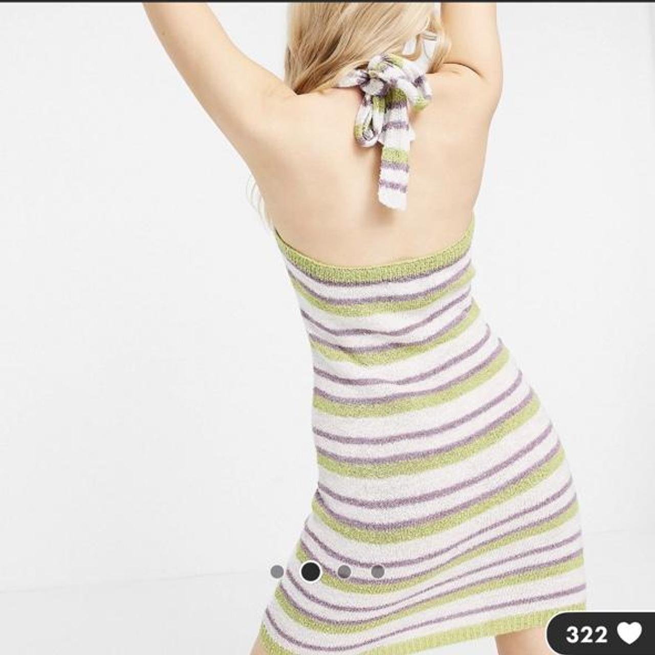 Asos design knitted mini dress with halter neck in... - Depop
