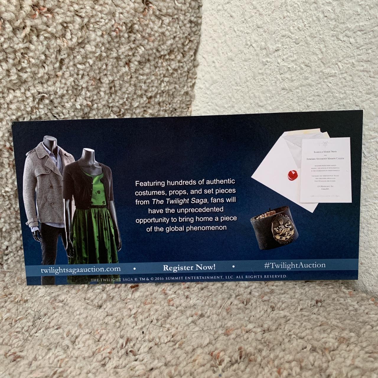 Twilight Saga Propstore auction promo card. I only... - Depop