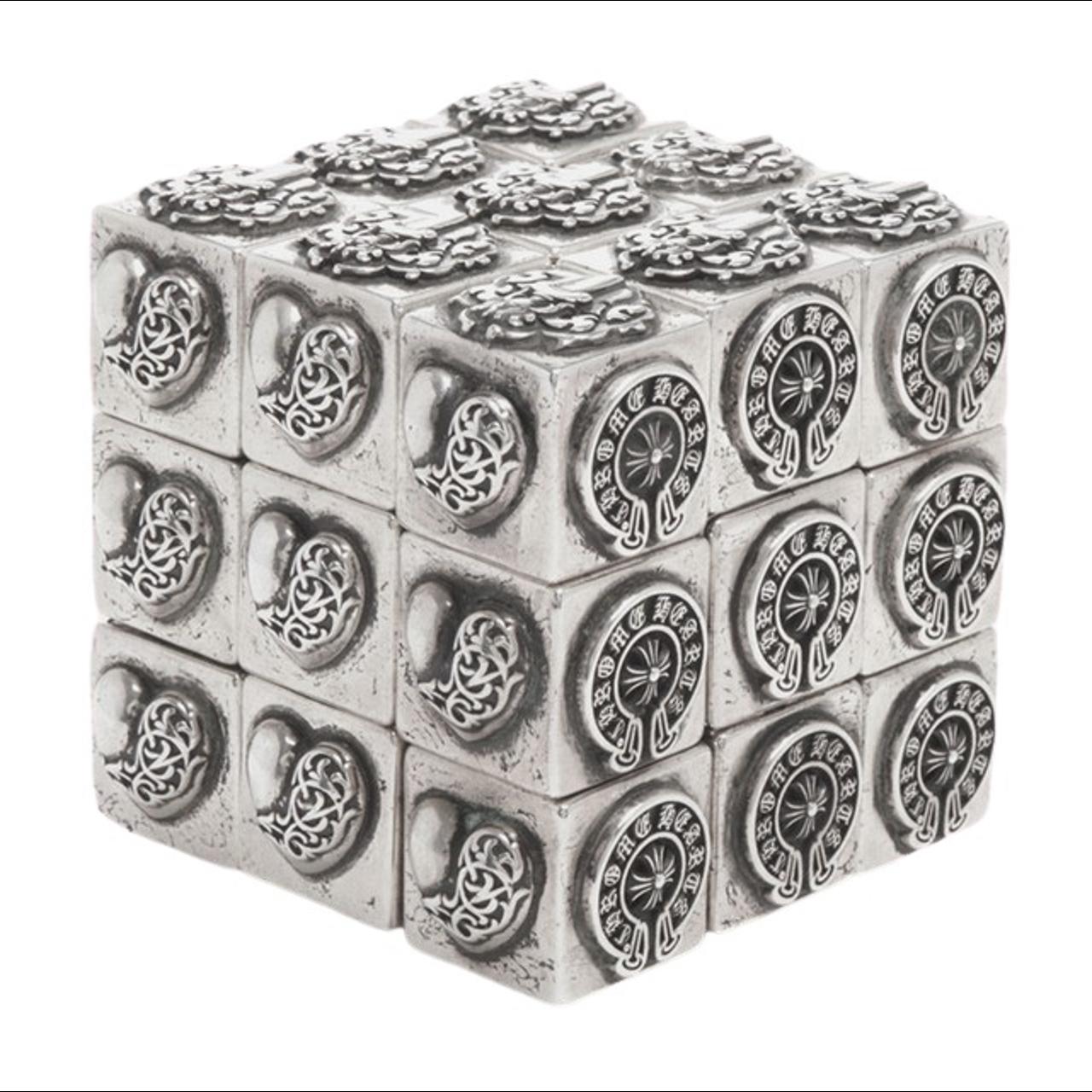 CHROME HEARTS .925 STERLING SILVER RUBIK’S CUBE... - Depop