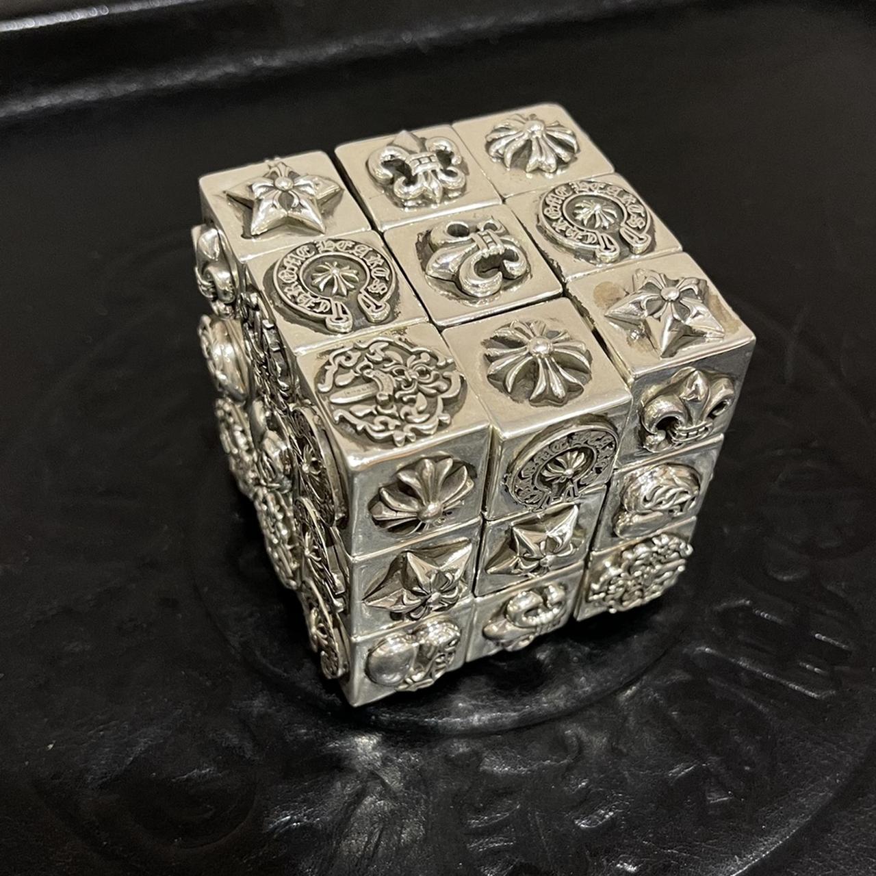 CHROME HEARTS .925 STERLING SILVER RUBIK’S CUBE... - Depop