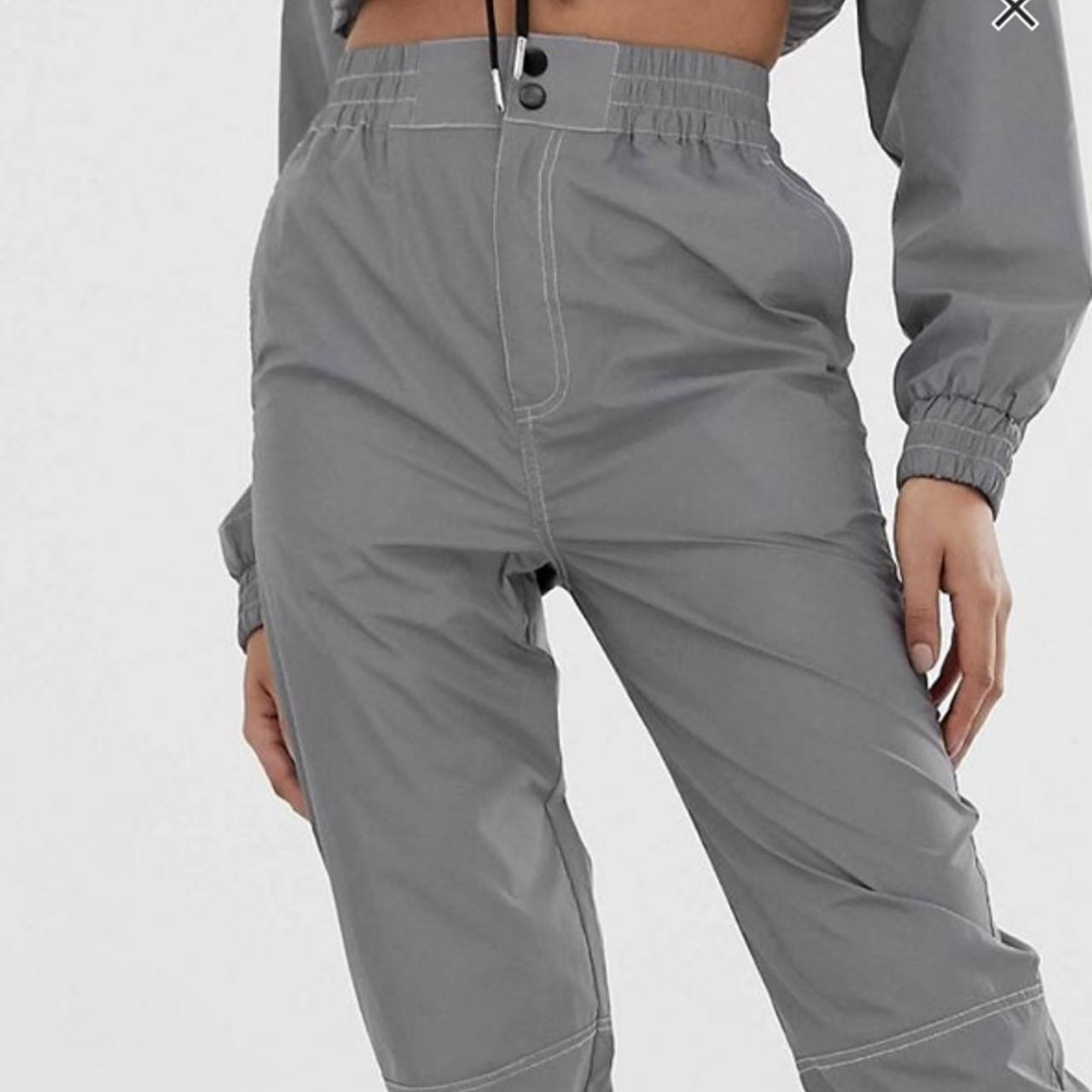 reflective tracksuit bottoms - Depop