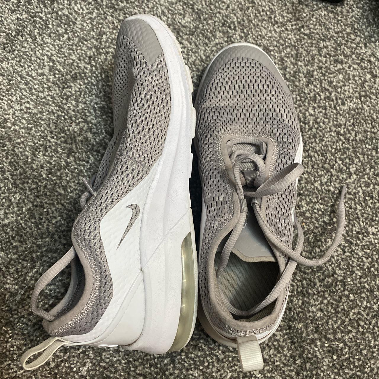NIKE grey mesh sports trainers great condition... - Depop