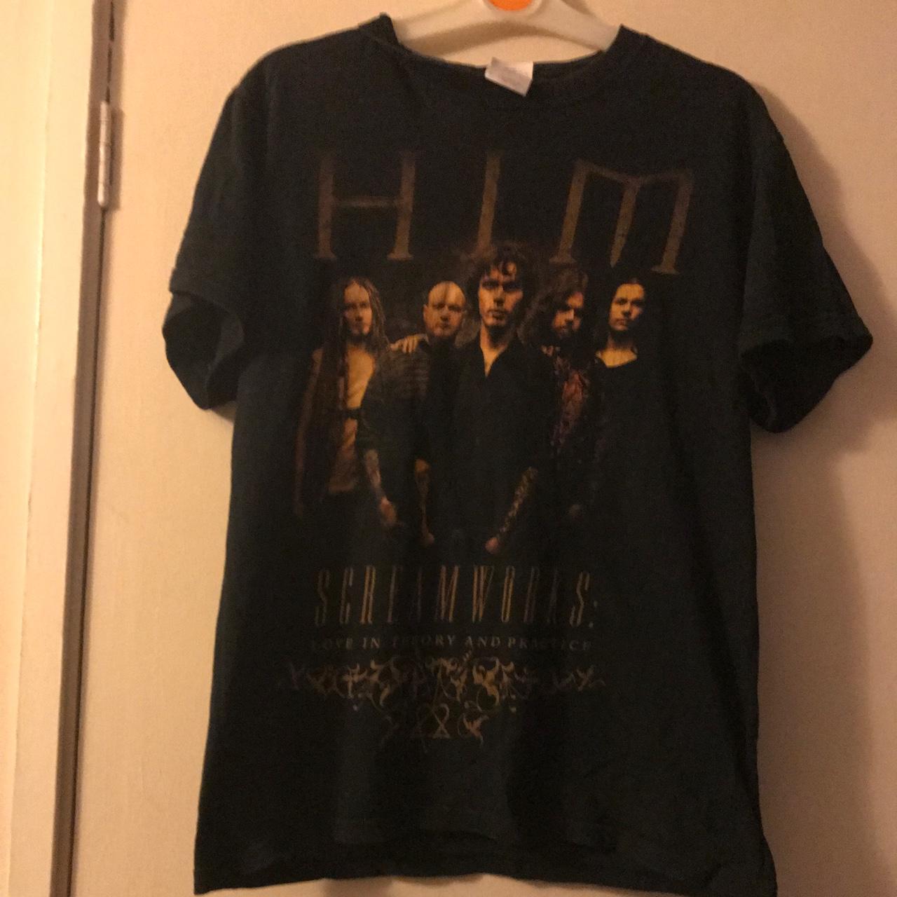 HIM tour tshirt Good condition Size medium #HIM... - Depop
