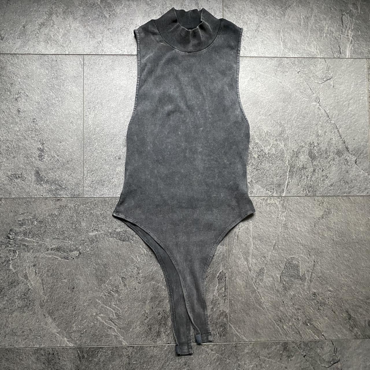 Collusion faded gray body suit, originally bought... - Depop