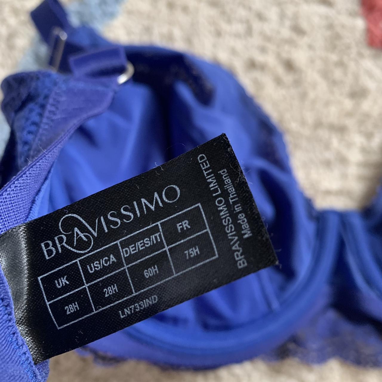 Bravissimo Women's Blue Bra | Depop
