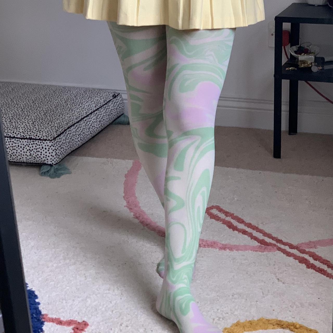 ASOS Women's Blue and Purple Hosiery-tights | Depop