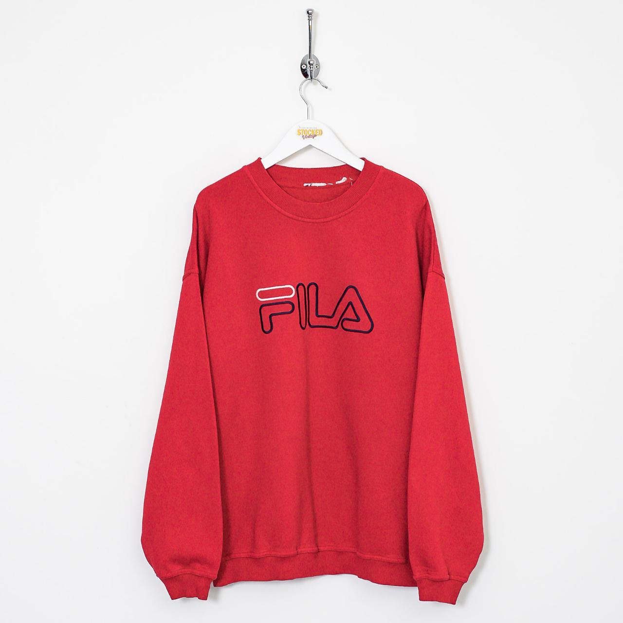 Fila Sweatshirt (L) Label size: N/A Recommended... - Depop