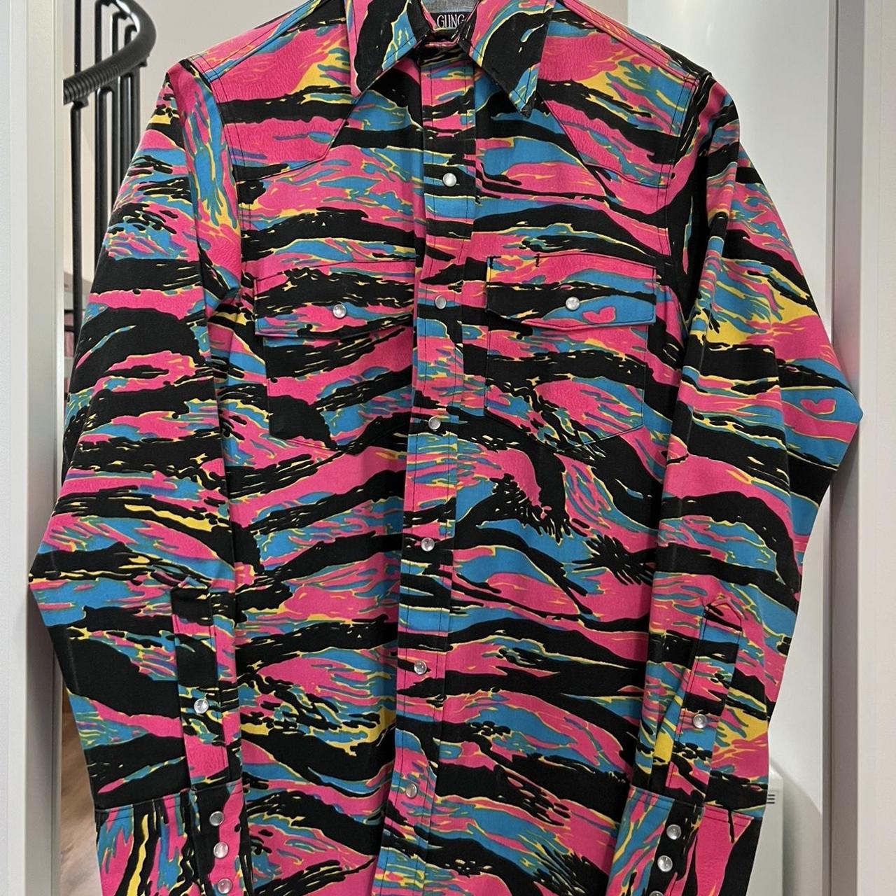 Mens vintage fluro print western shirt #mens... - Depop