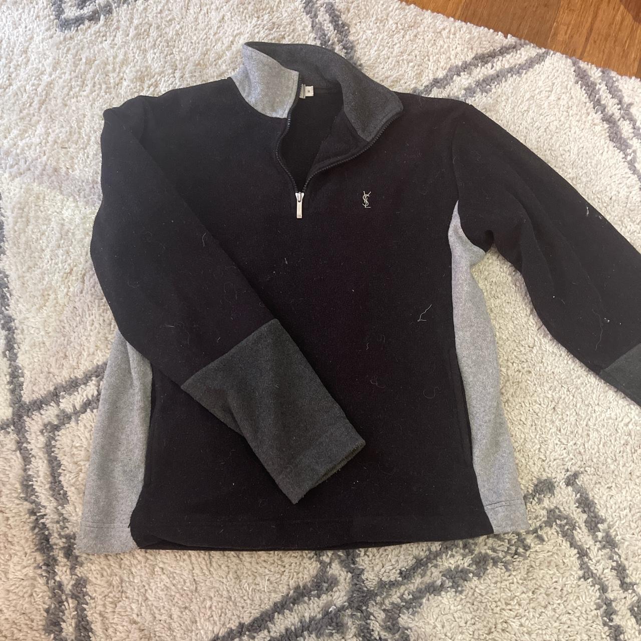 Yves saint Laurent medium fleece with 3/4 zip - Depop