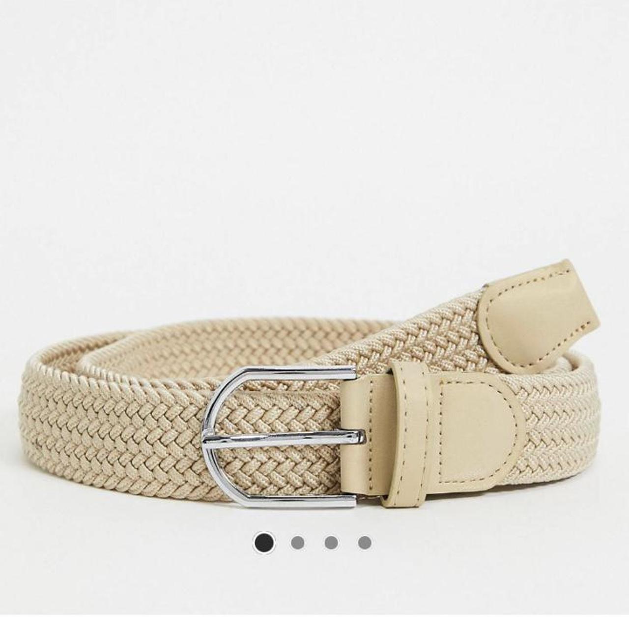 New French Connection woven belt in cream/stone. W36... - Depop