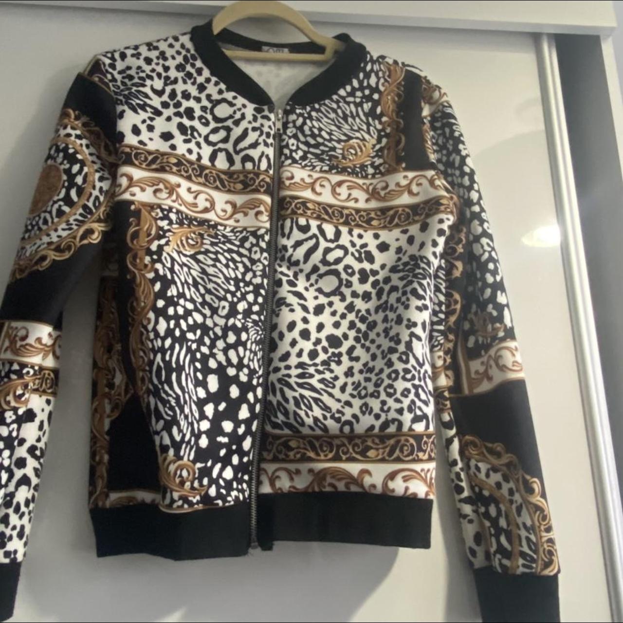 Animal/chain print jacket Super cute &lightweight 🥰... - Depop