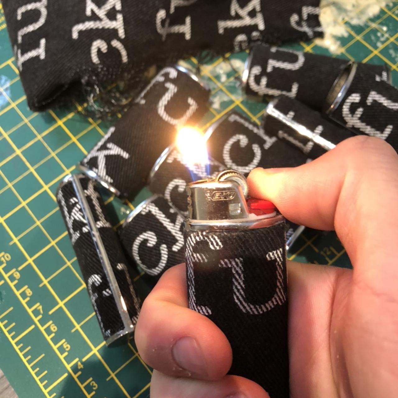 Custom Supreme fuck denim lighter cover Made from... - Depop