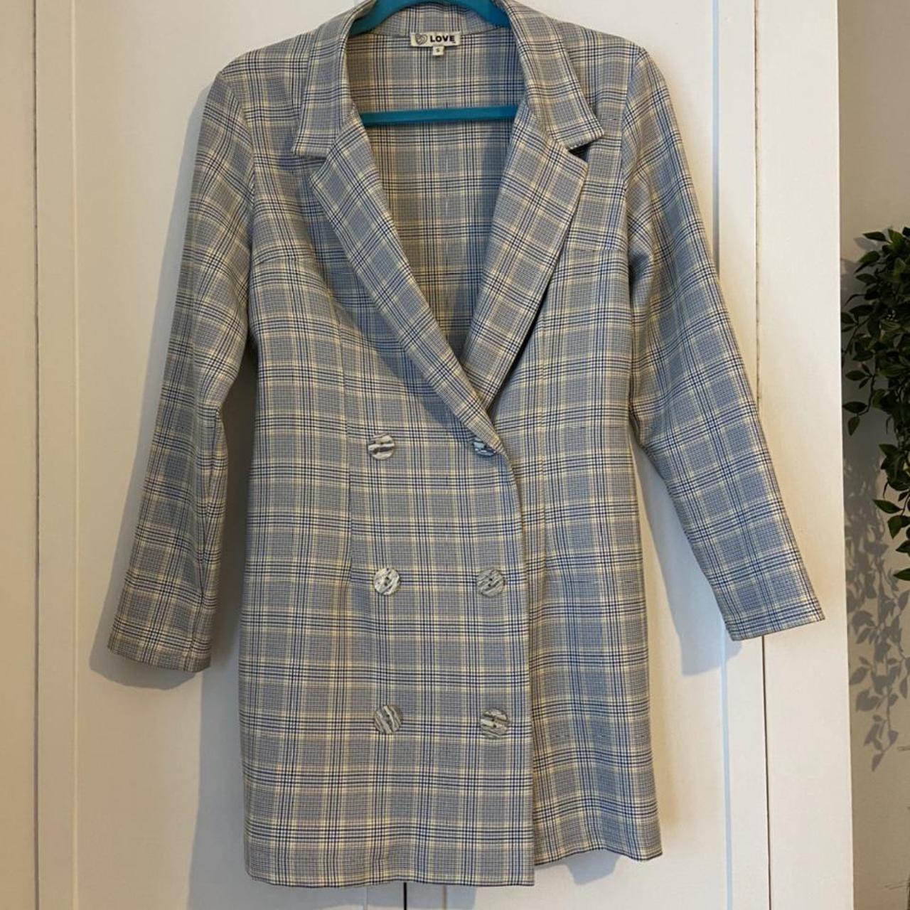 Checked blazer from ASOS, can also been worn as a... - Depop