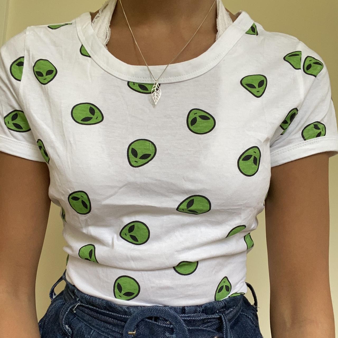 Super quirky alien head crop top - bought in USA but... - Depop