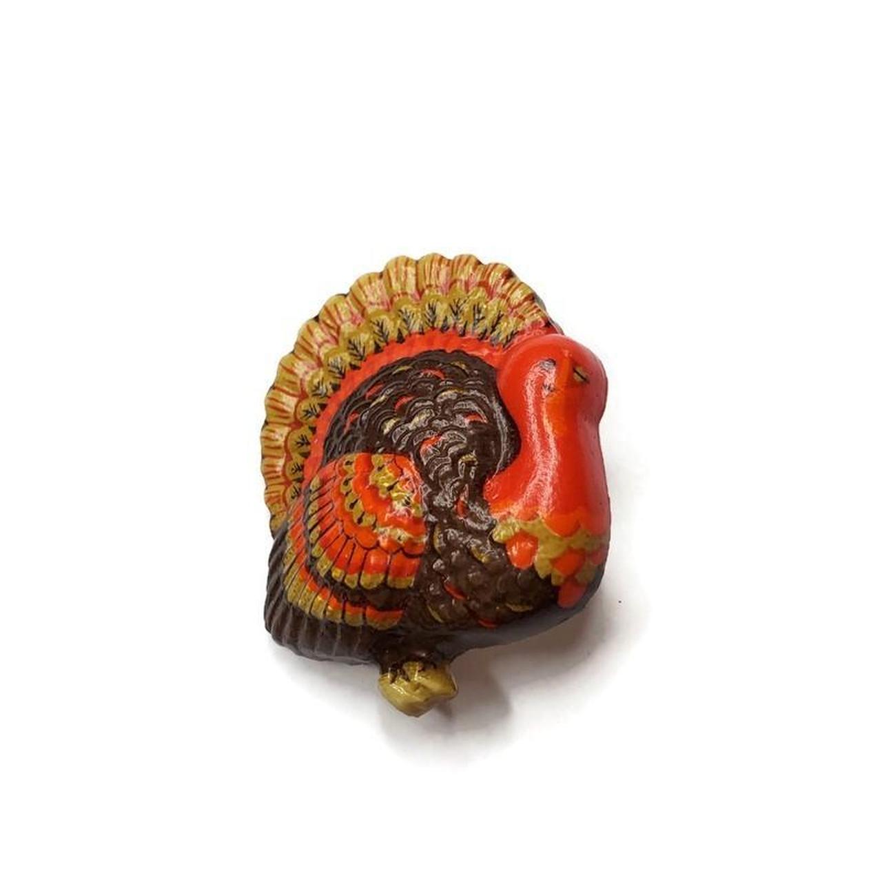 Vintage 90's Hallmark plastic turkey brooch. In... - Depop