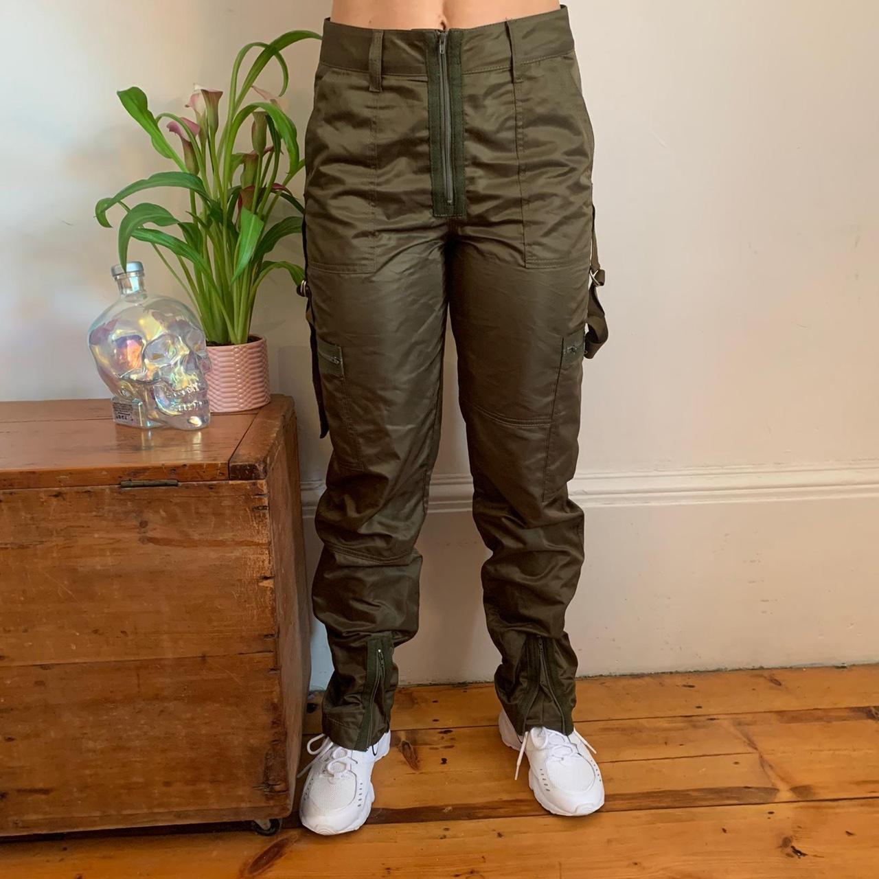 Sample green khaki combat trousers TOPSHOP Size 10... - Depop