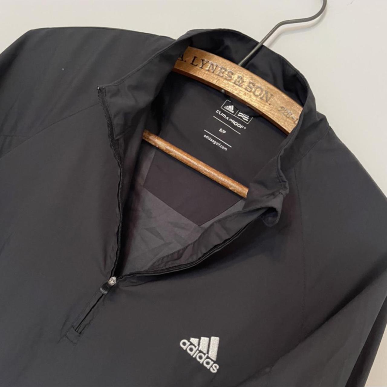 Adidas clima proof golf windbreak jacket nylon black... - Depop