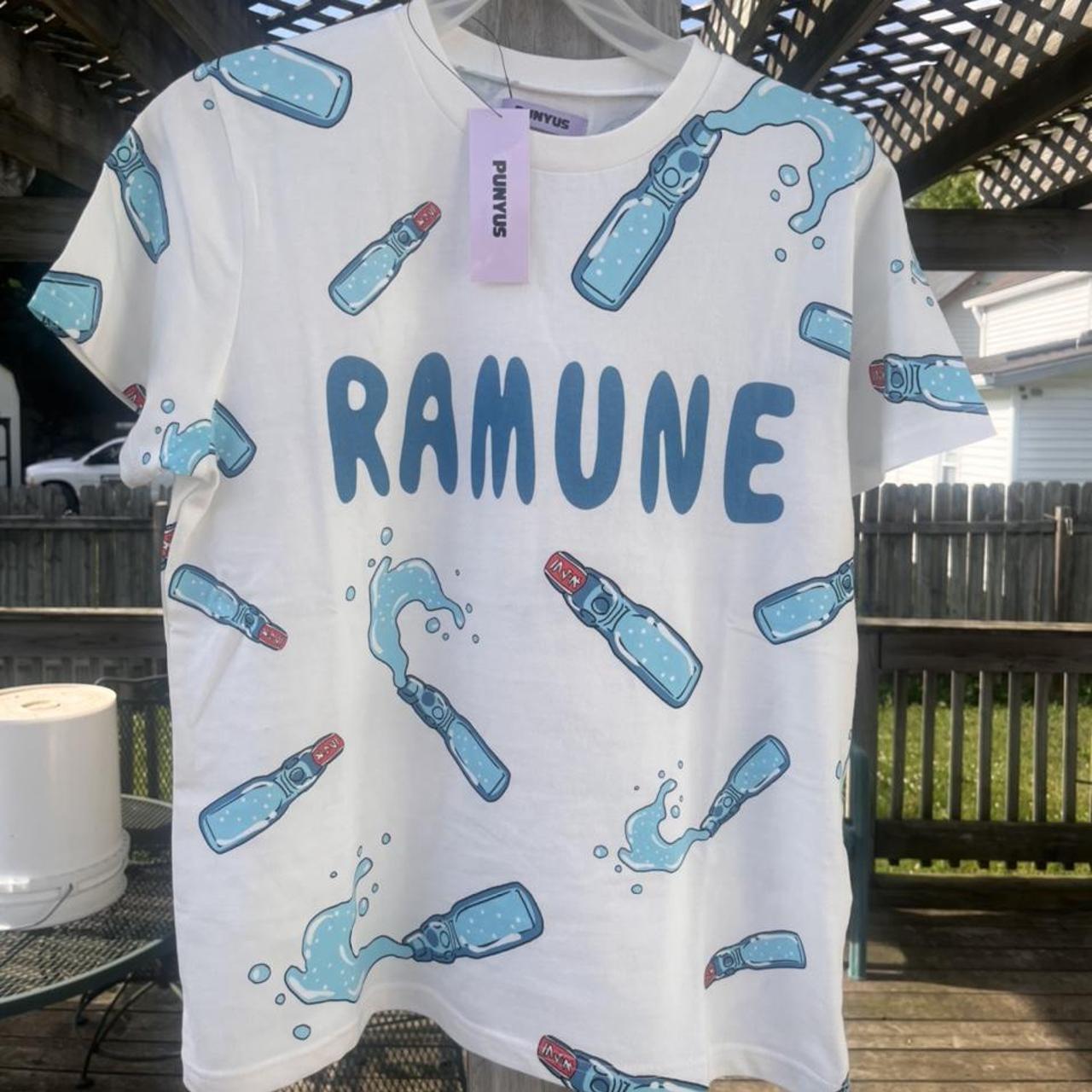 Dolls Kill Women's Blue and White T-shirt | Depop