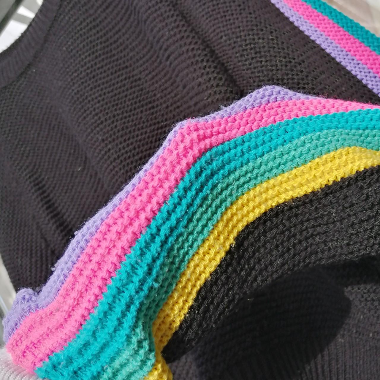 Primark 2XS (4-6) black jumper with retro look... - Depop