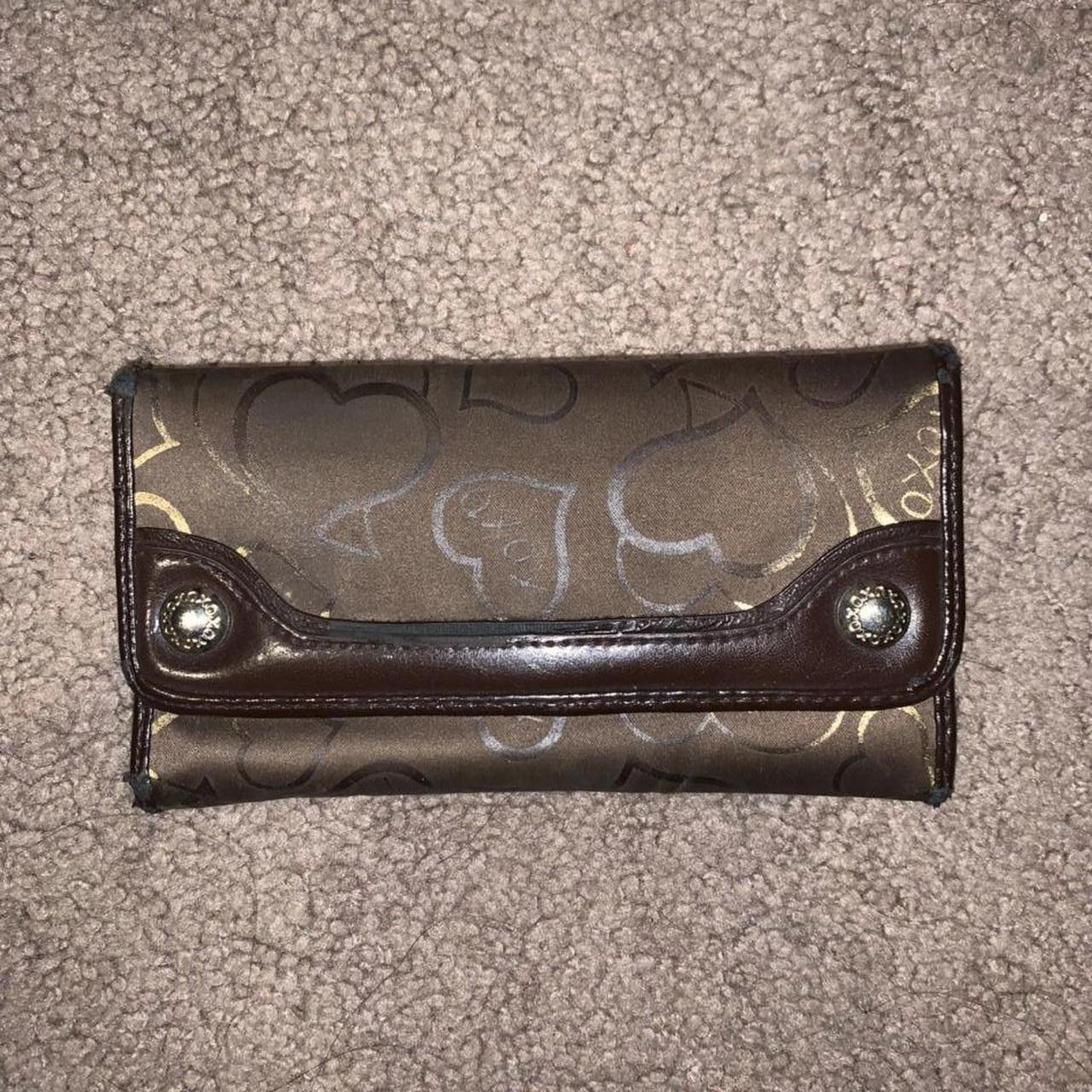 XOXO Wallet. Brown wallet with gold detailing. Pre... - Depop