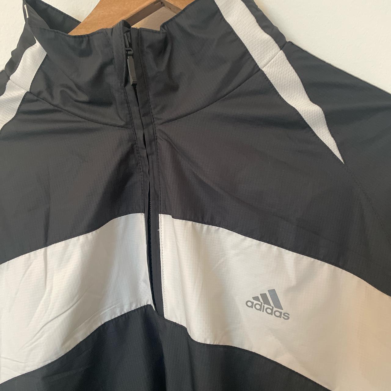 Adidas Men's Black and White Jacket | Depop