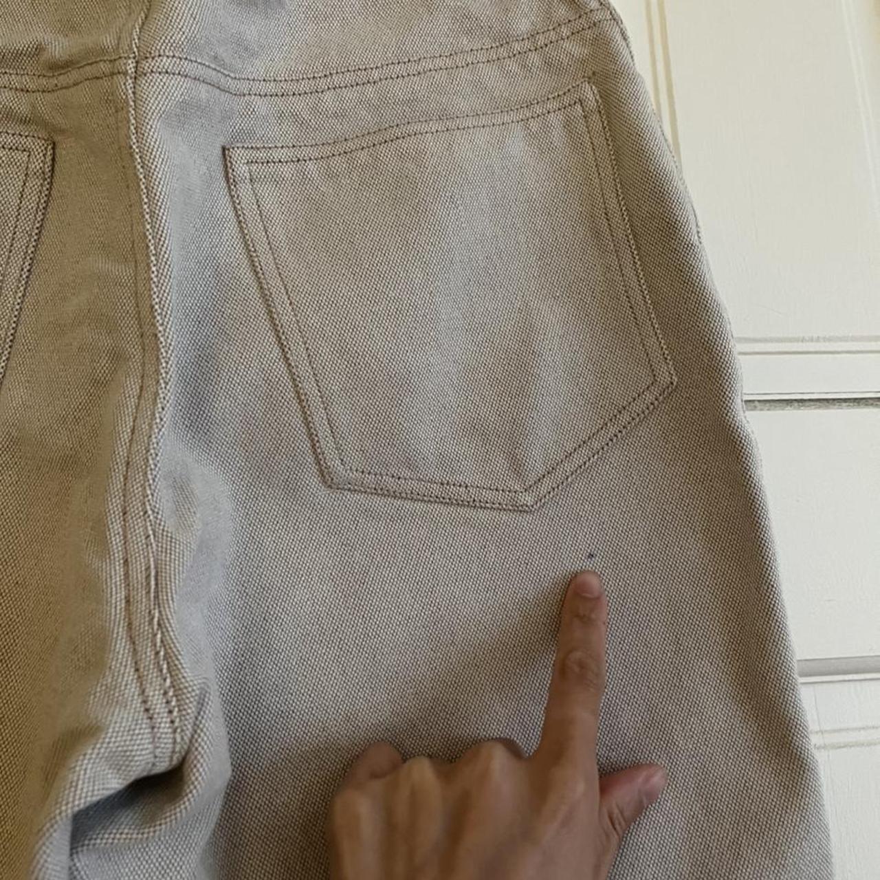 Authentic vintage Hermes denim jeans. Grey/bone... - Depop