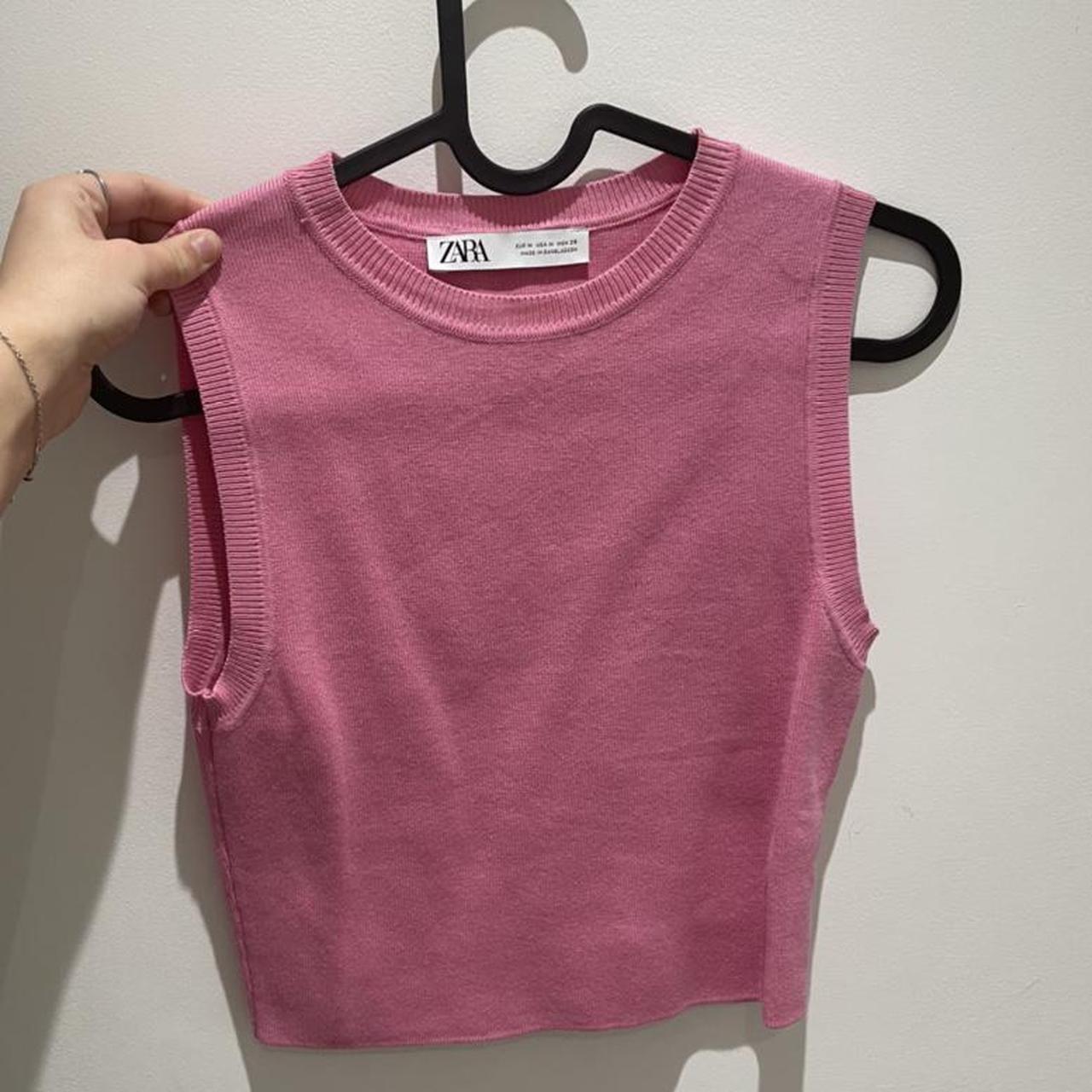 Brand new Zara pink crop top. Size medium, £10... - Depop