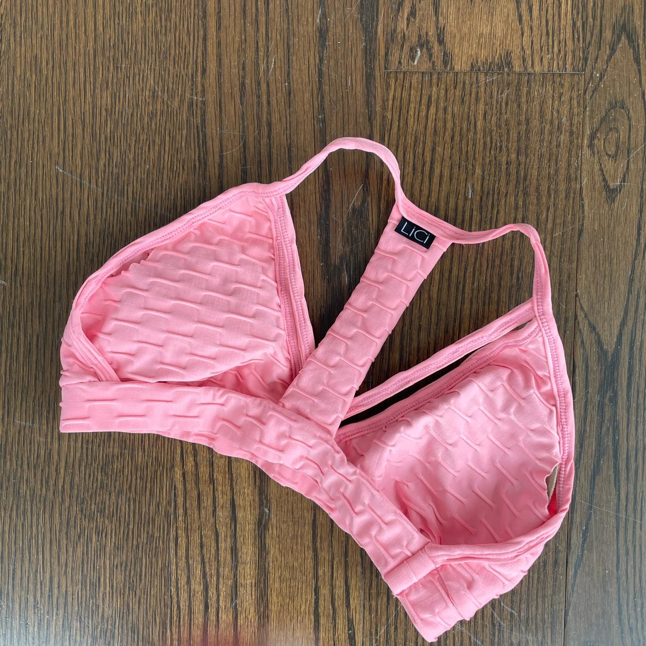LICI pink bra top and shorts SET. Size S/M. #lici... - Depop
