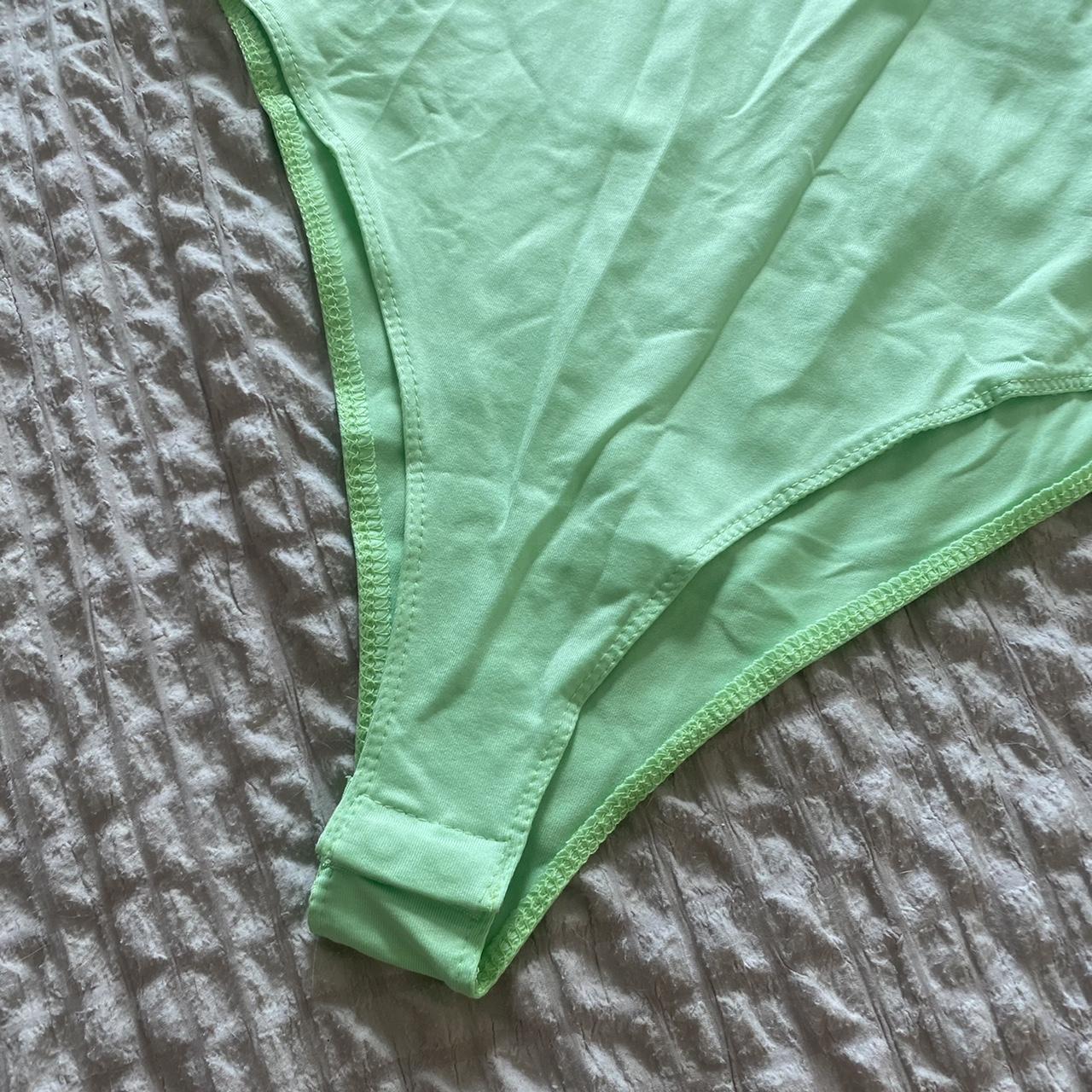 Primark lime green bodysuit size small never worn - Depop