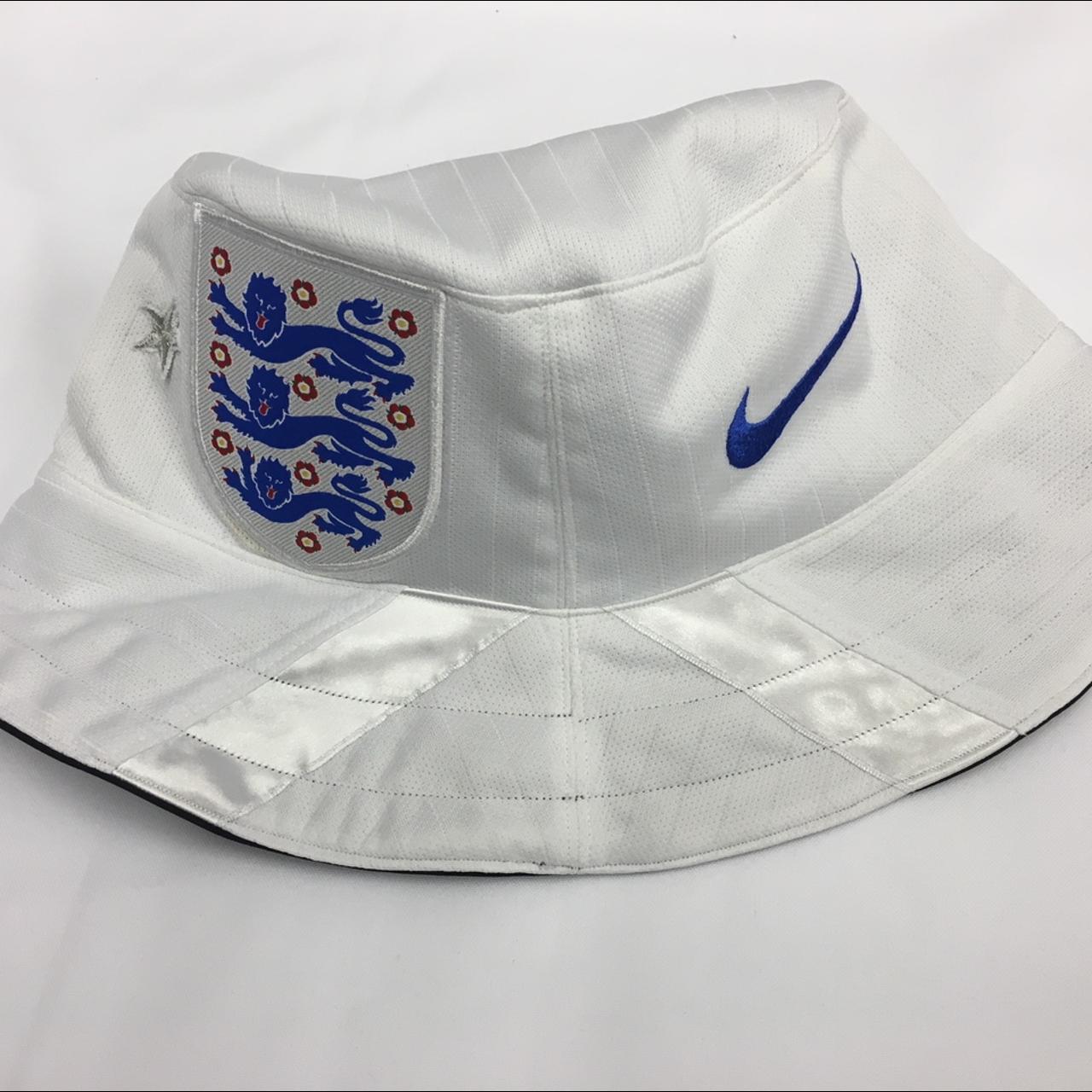 Example of a reversible England custom bucket hat... - Depop