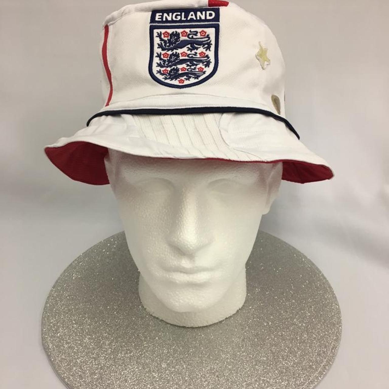 Example of a reversible England custom bucket hat... - Depop