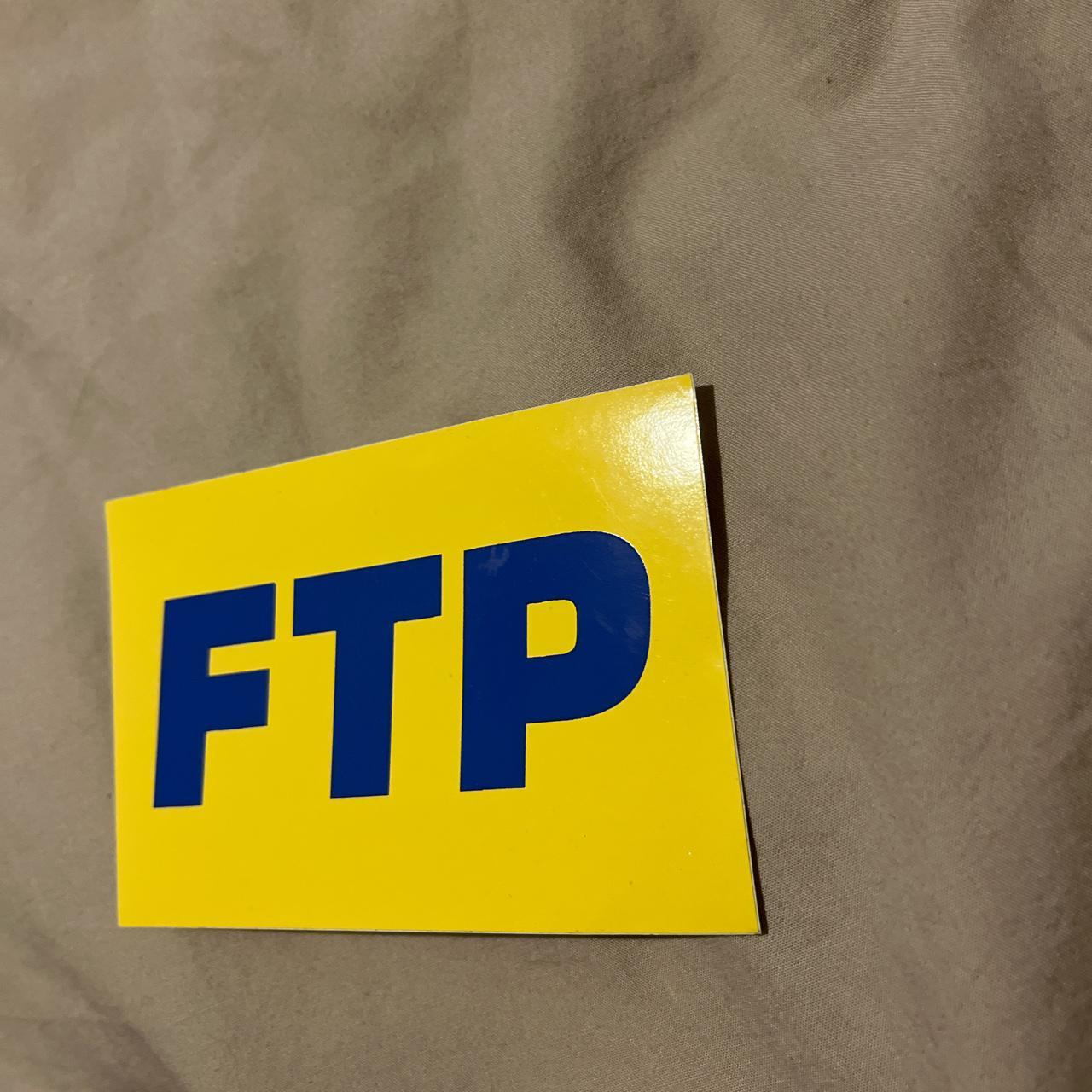 Yellow and Blue #FTP sticker - Depop
