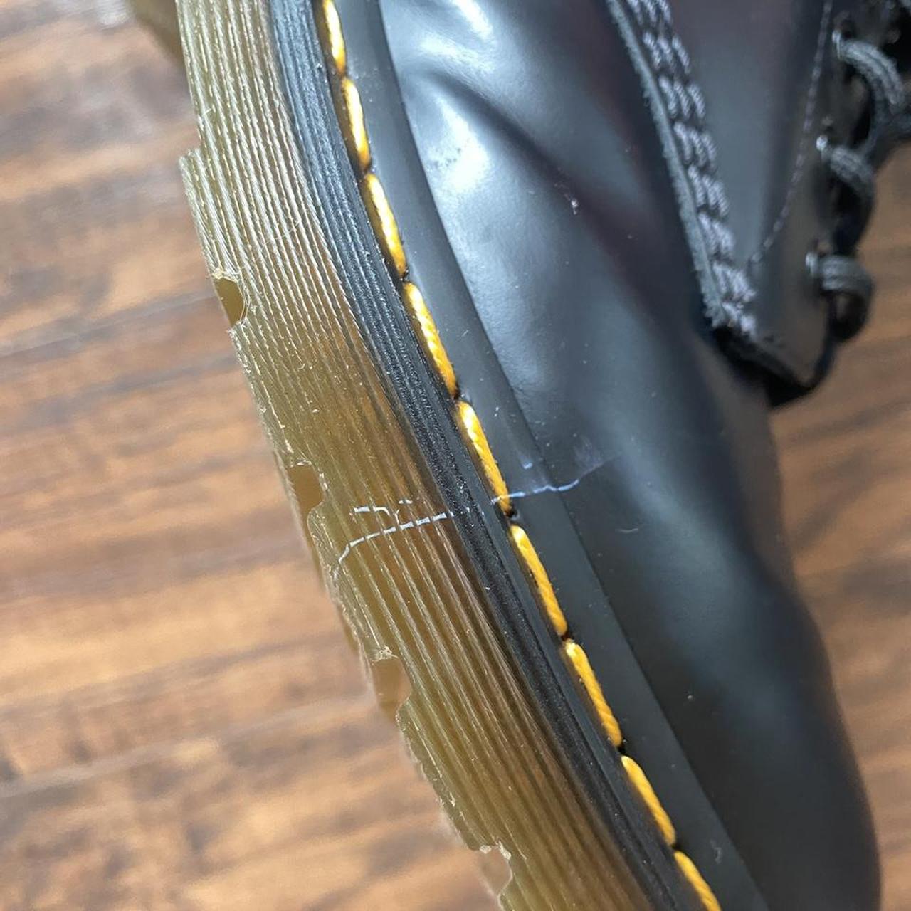 Black Doc Martens 1460 shiny leather boots that have... - Depop