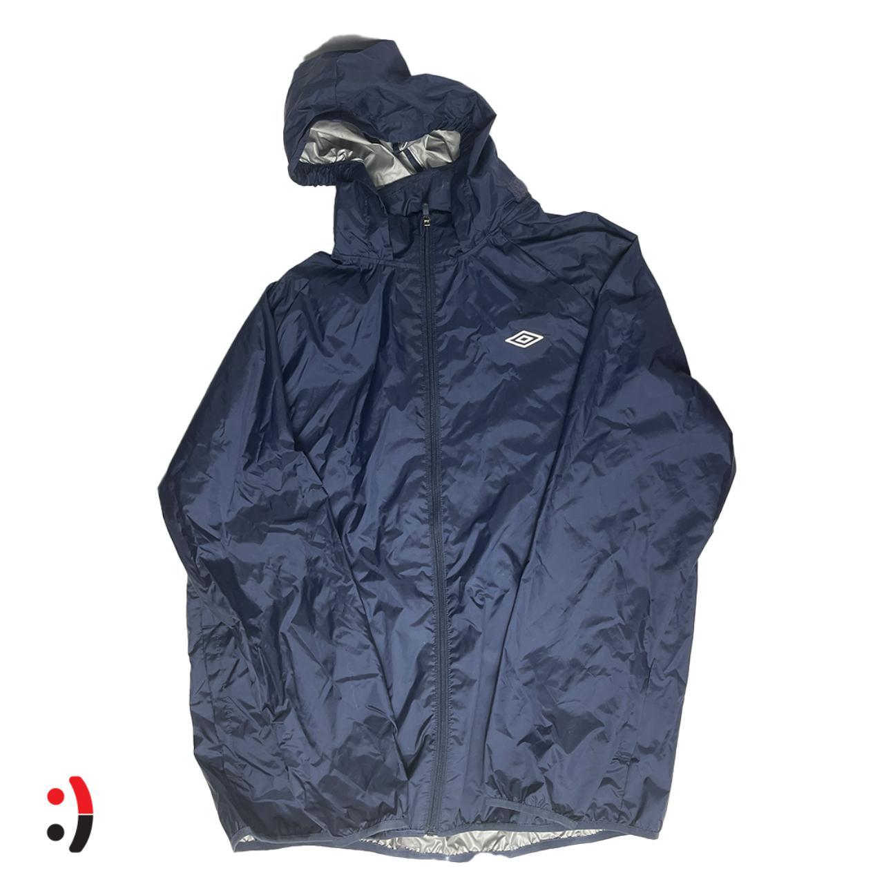 Umbro Men's Navy and White Jacket | Depop