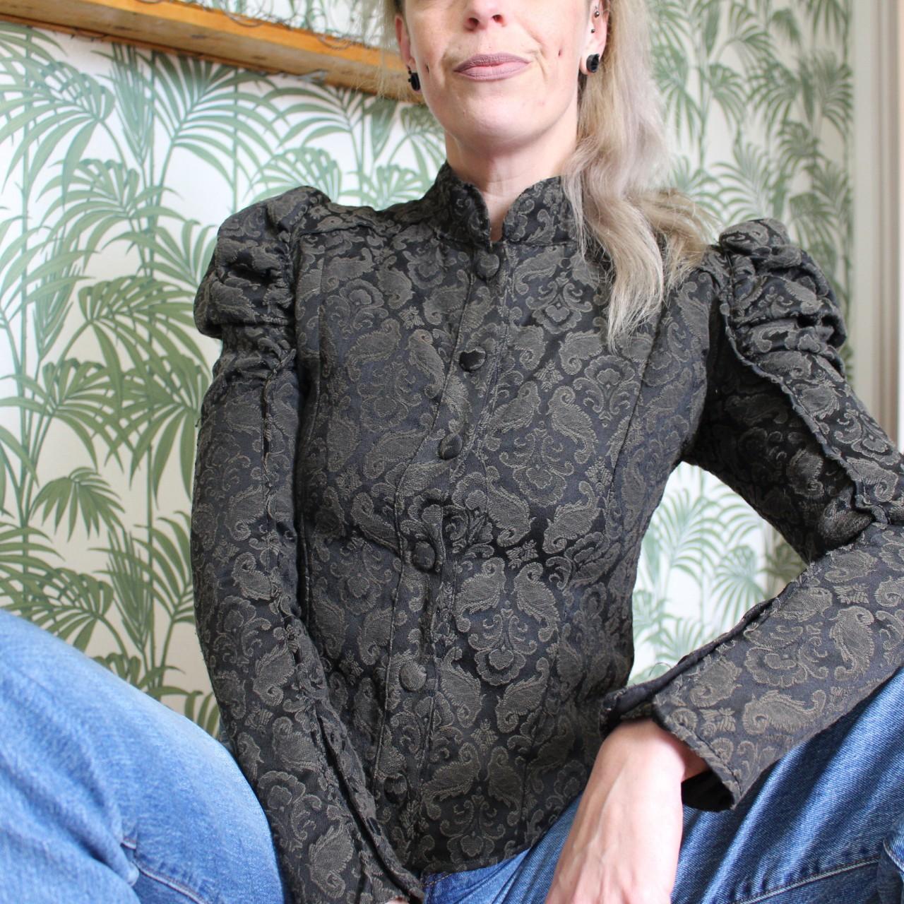 Victorian Style Damask Blouse Incredible 00s RARE &... - Depop