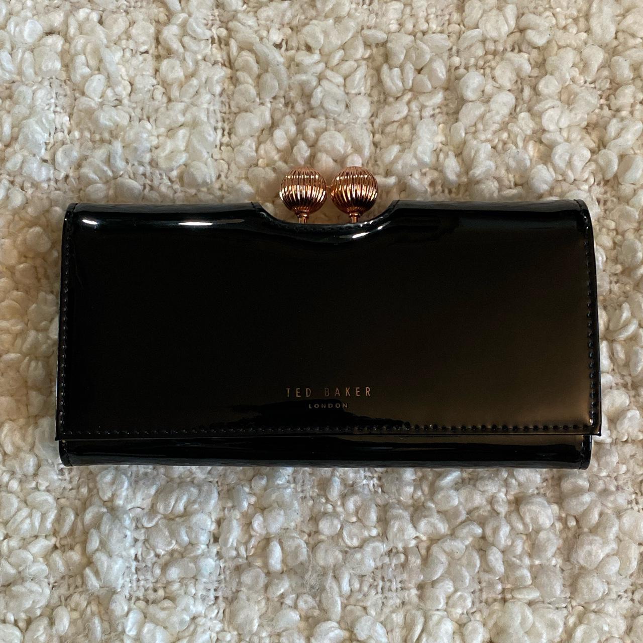 TED BAKER LONDON bobble wallet clutch black patent... - Depop