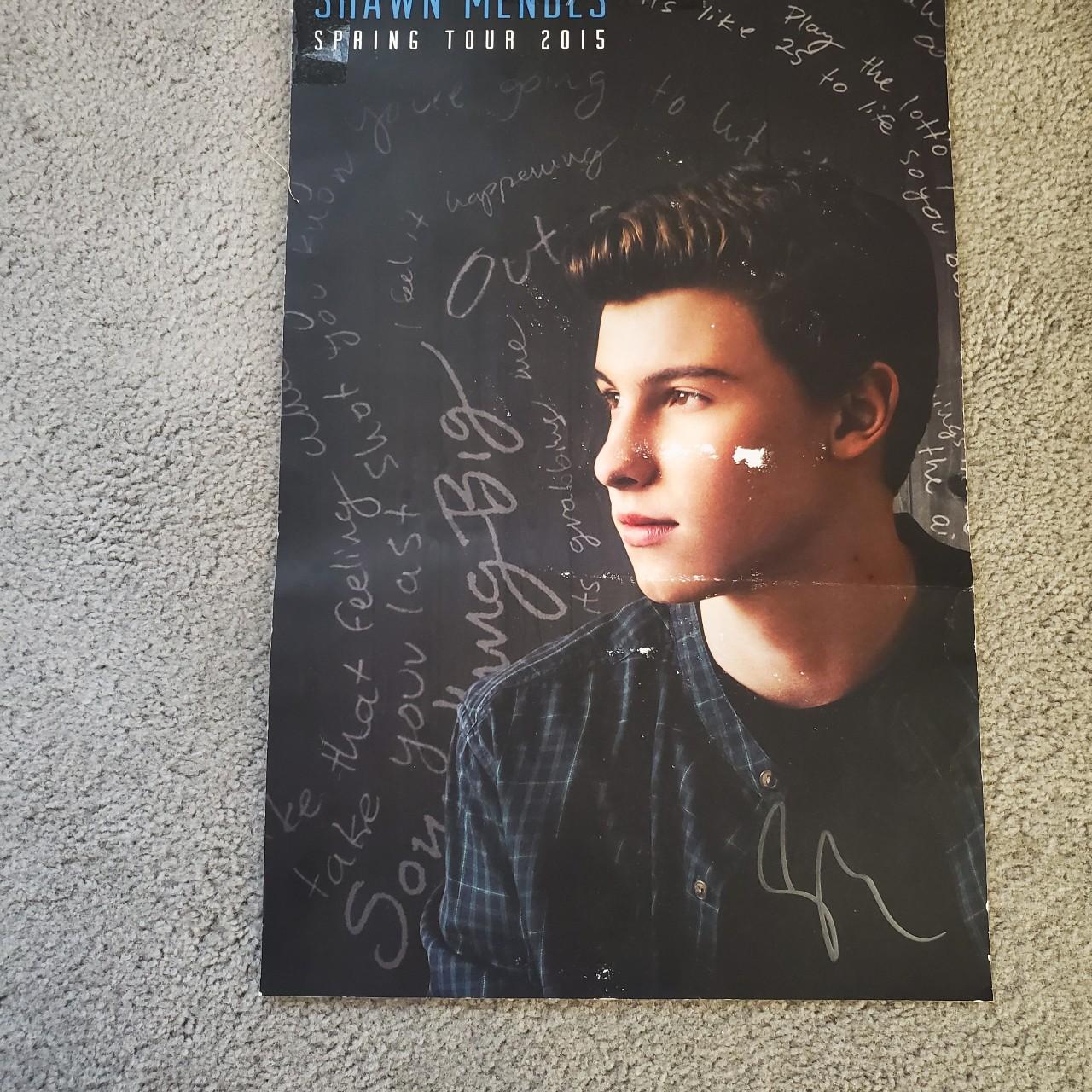 Shawn Mendes 2015 signed tour poster as you can see... - Depop