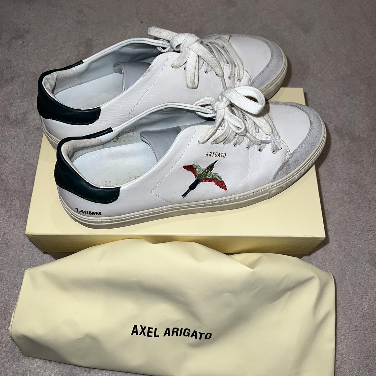 Axel Arigato Clean 90 Triple Bird White with dark... - Depop