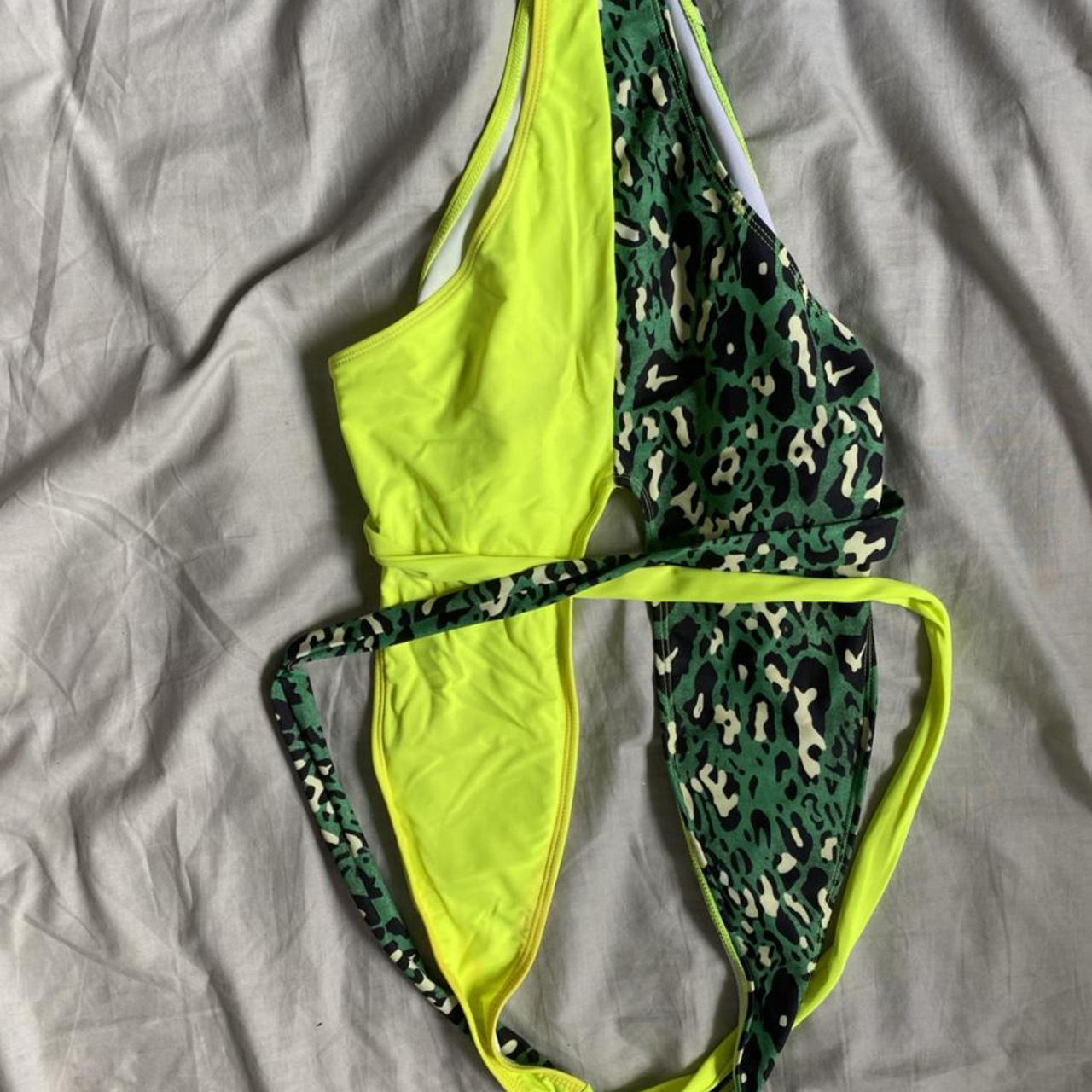 Neon swim suit Swimsuit Festival Summer Holiday - Depop