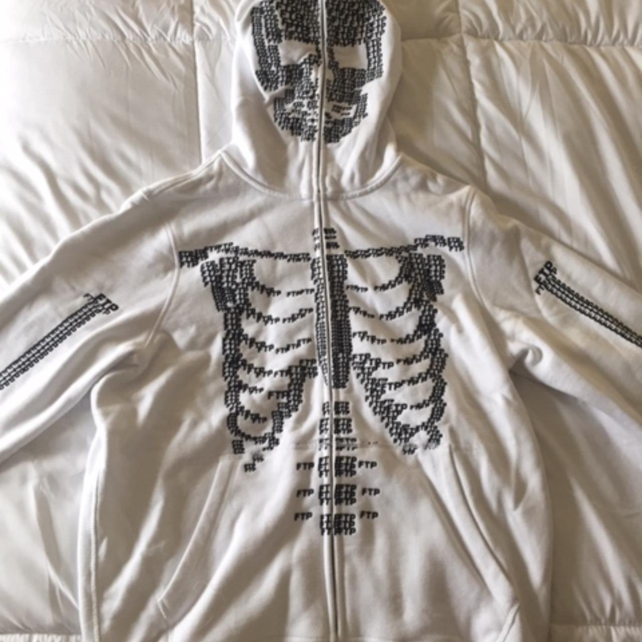 FTP Skeleton Full Zip hoodie in size Small. Worn... - Depop