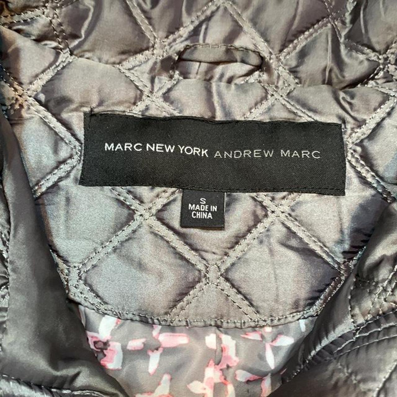 Marc New York Andrew Marc puffer quilted jacket Gray... - Depop