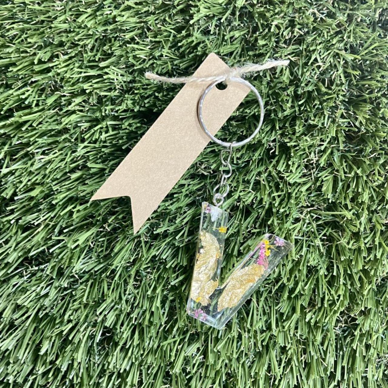 Handmade initial fun V letter keyring keychain. Made... - Depop