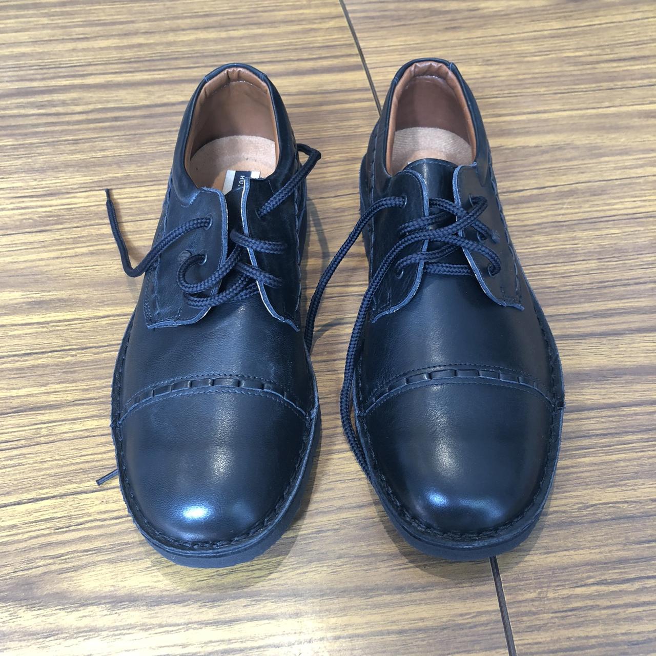 Brand new 80’s leather hush puppies, similar to docs... - Depop
