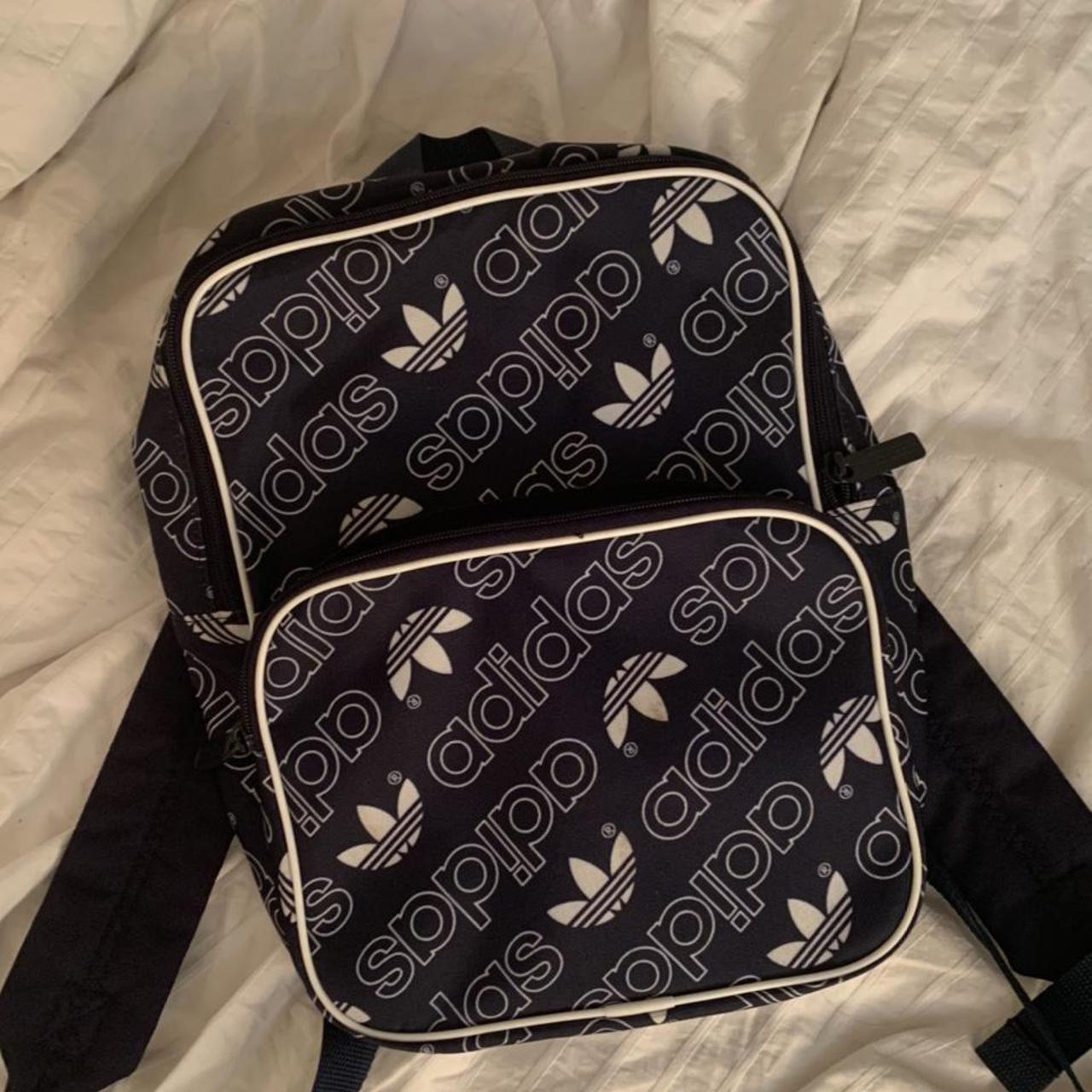Small cute navy adidas backpack. Hardly used and in... - Depop