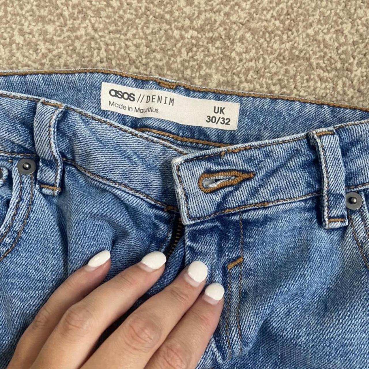 ASOS slim fit mom jeans size 30/32z only worn once.... - Depop
