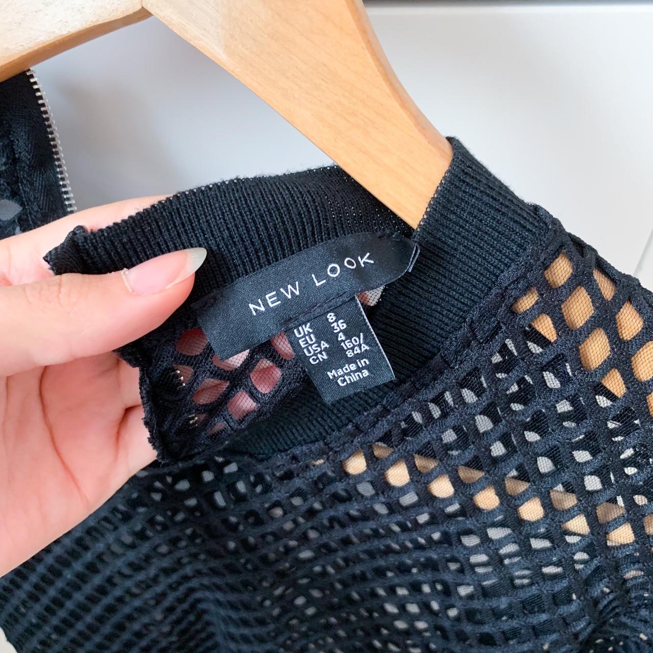Black fishnet long sleeved top from New Look.... - Depop