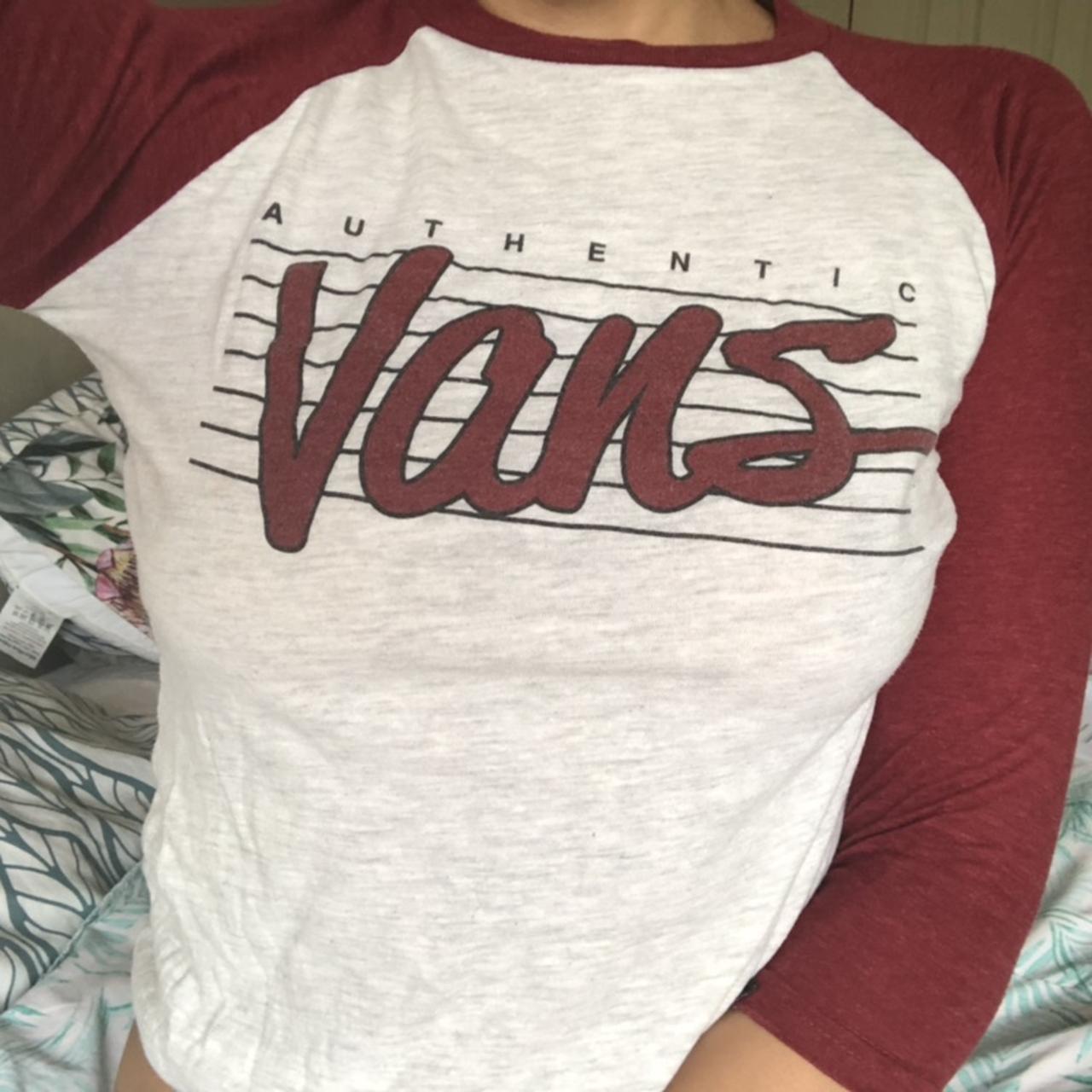 Vans cropped raglan top. Best fit size 4 to 6. Only... - Depop