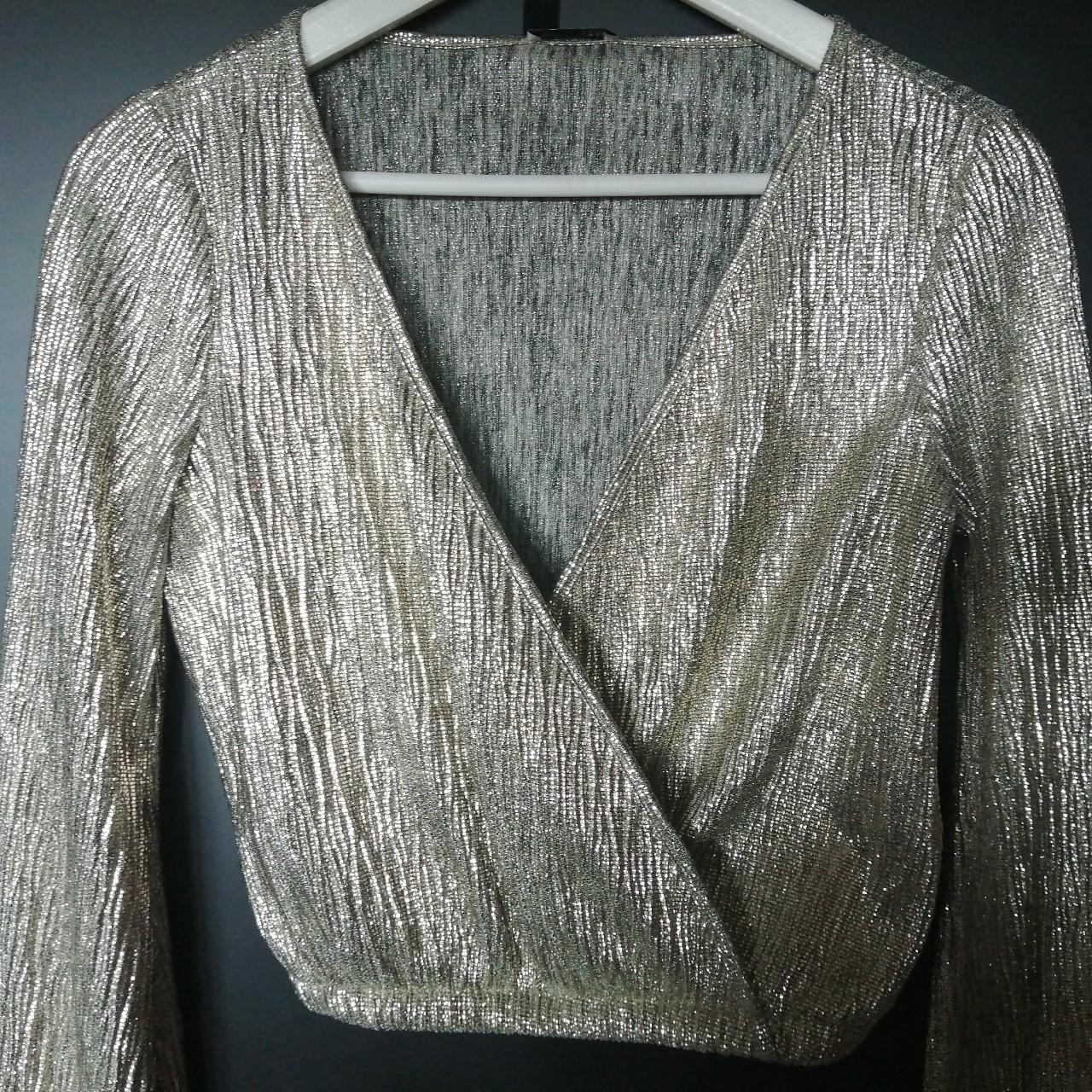 CAMICIETTA ZARA 💜 Color ORO #camicia #oro #Zara... - Depop